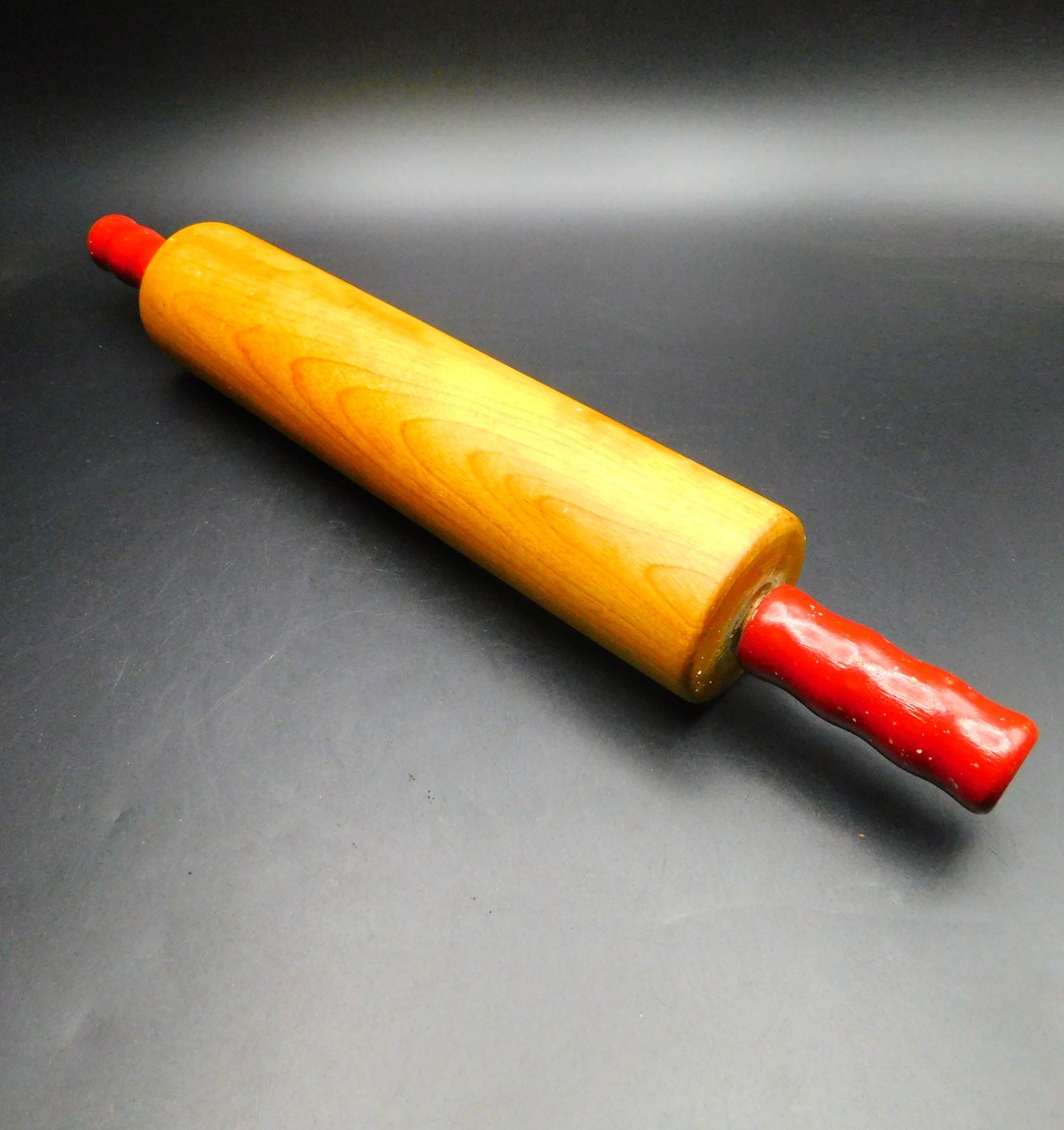 Vintage Wood Rolling Pin Antique Rolling Pin Kitchen Collectible ...