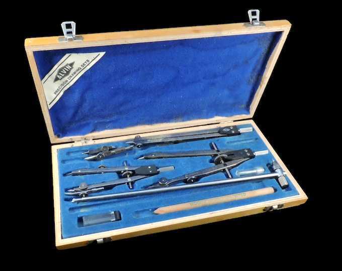 Vintage Alvin Drafting Set ~ Alvin Precision Drawing Set ~ 9 Piece ...
