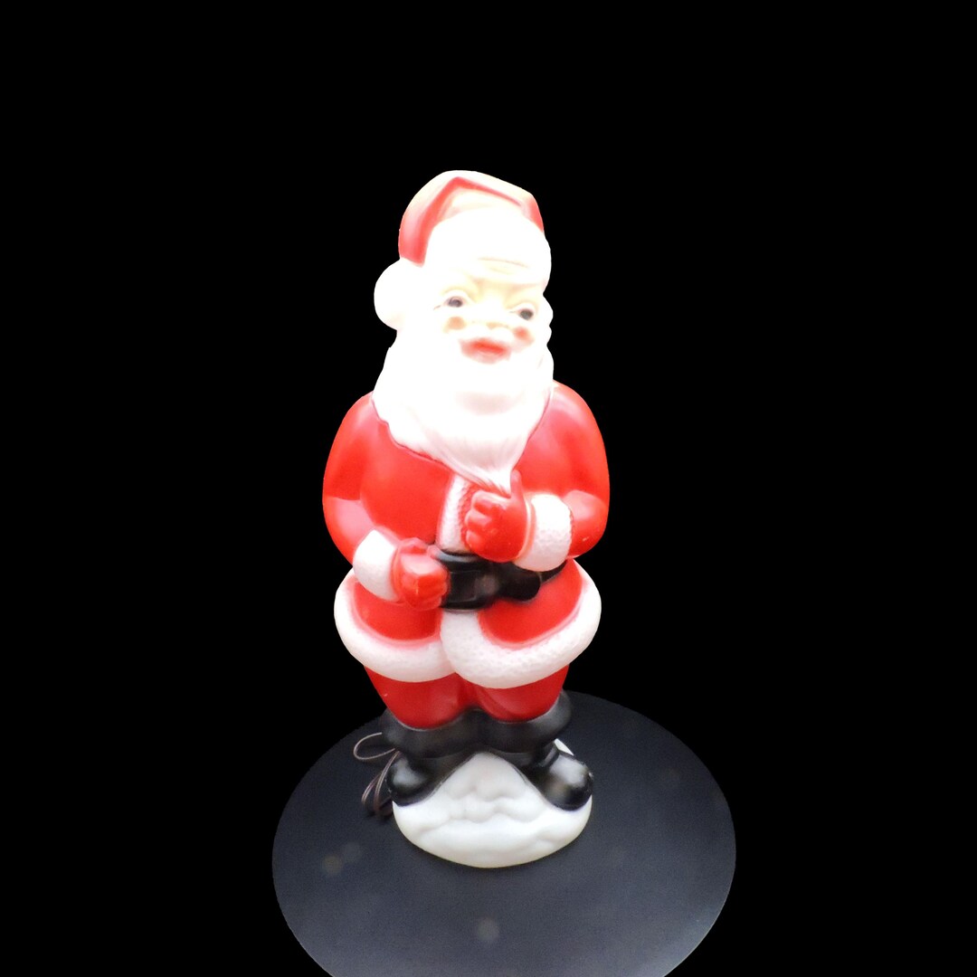 Lighted Santa Claus Blow Mold Santa Santa Claus Lamp Vintage Christmas ...