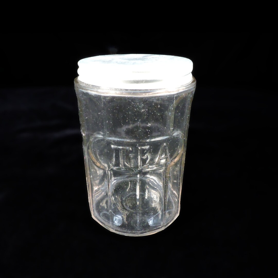 Vintage Hoosier TEA Jar ~ Antique TEA Jar ~ Embossed TEA Jar ~ Kitchen ...