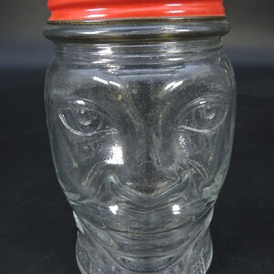 Vintage Glass Bank ~ Glass Figural Bank ~ Old Glass Bank ~ Lucky Joe ...