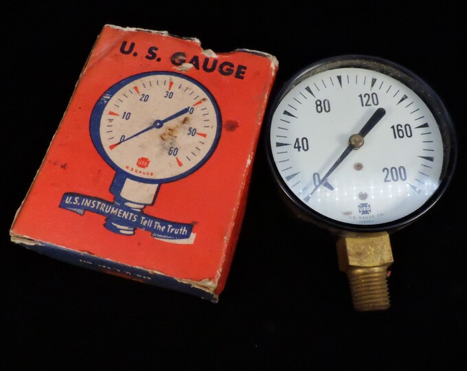 Vintage Pressure Gauge ~ Vintage Industrial Salvage ~ Old Steam Gauge ...
