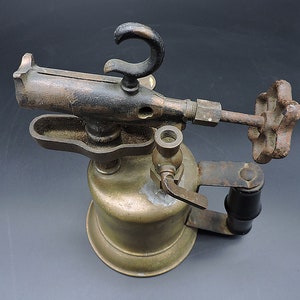 Antique Brass Torch Vintage Barn Torch Old Brass Torch Old Barn Torch ...
