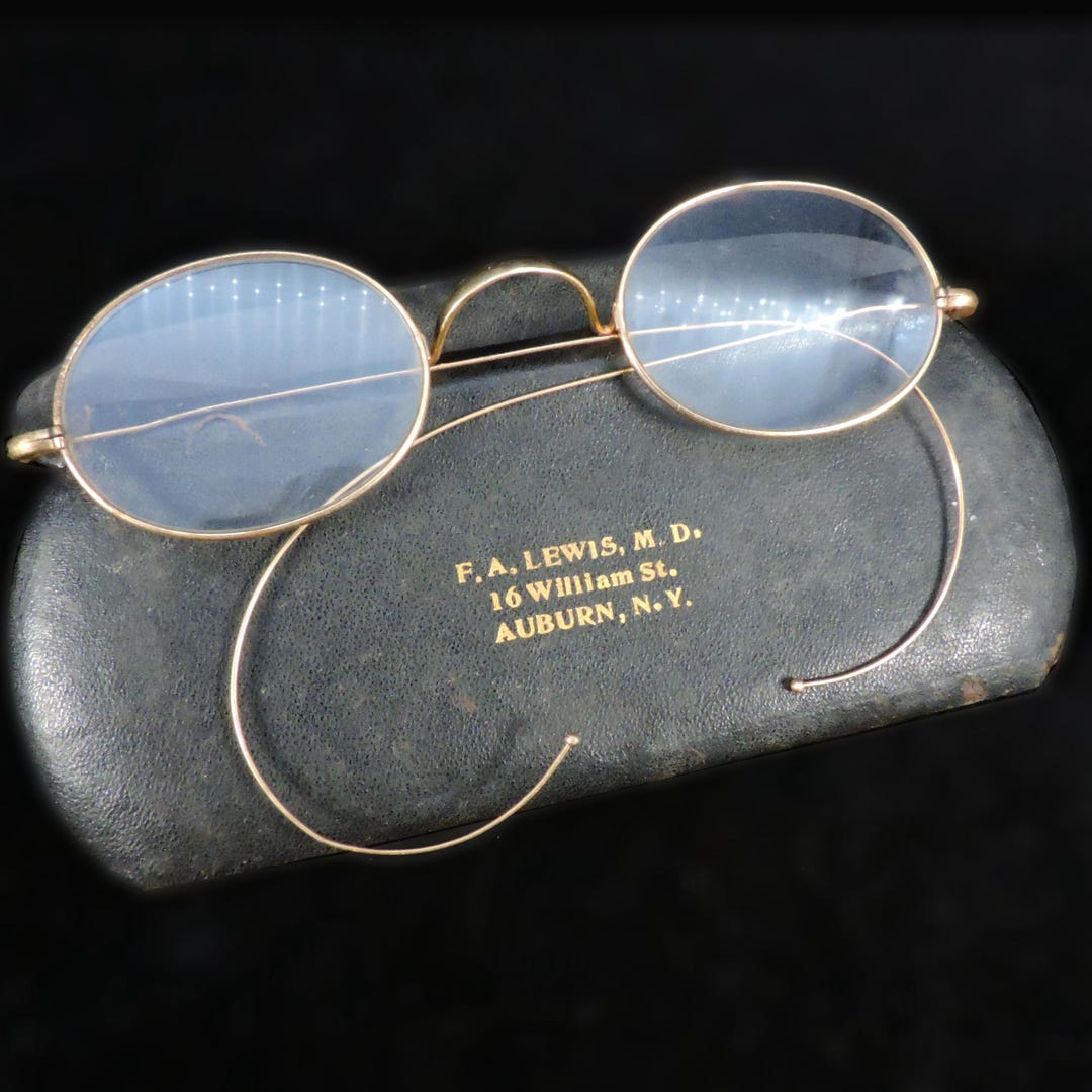 Antique Wire Rim Glasses ~ Vintage Gold C.O.C.O. Glasses ~ Old Wire ...