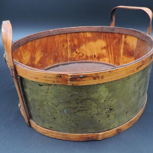 Antique Basket Early 20th Century Basket Brass, Reed & Wood Basket ...