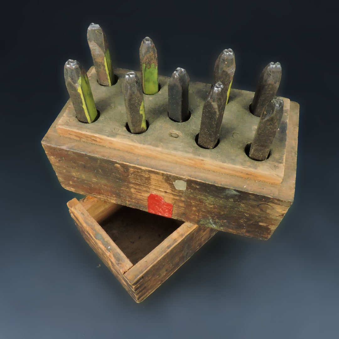 Vintage Stamping Set ~ Metal Number Stamping Set ~ Antique Stamping Set ...