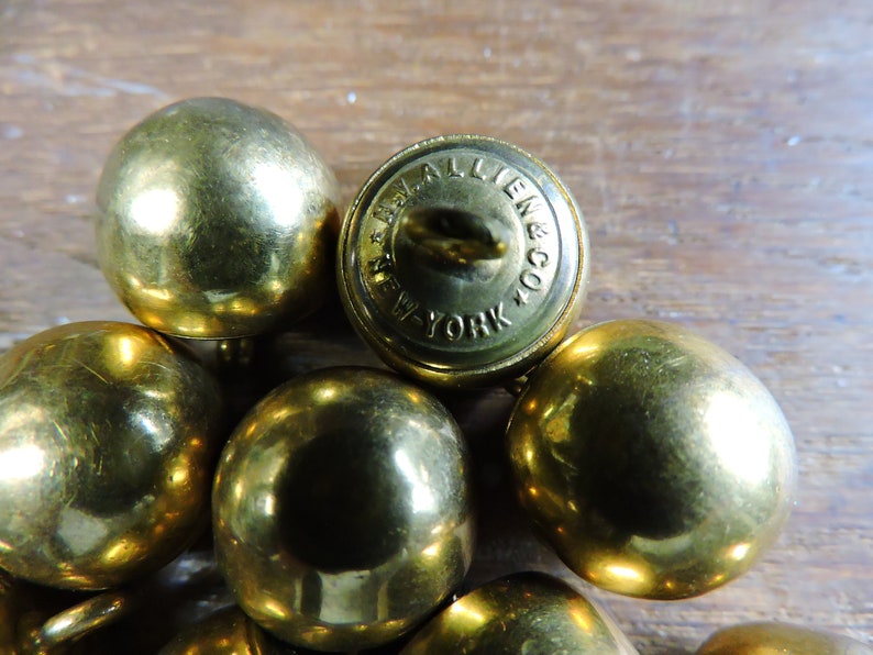 Antique Brass Ball Buttons Post Civil War Era H. V. Allien | Etsy