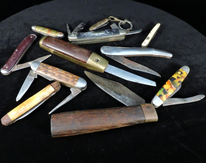 Vintage Pocket Knife Lot ~ Old Pocket Knife Lot ~ Old Knives for Parts ...