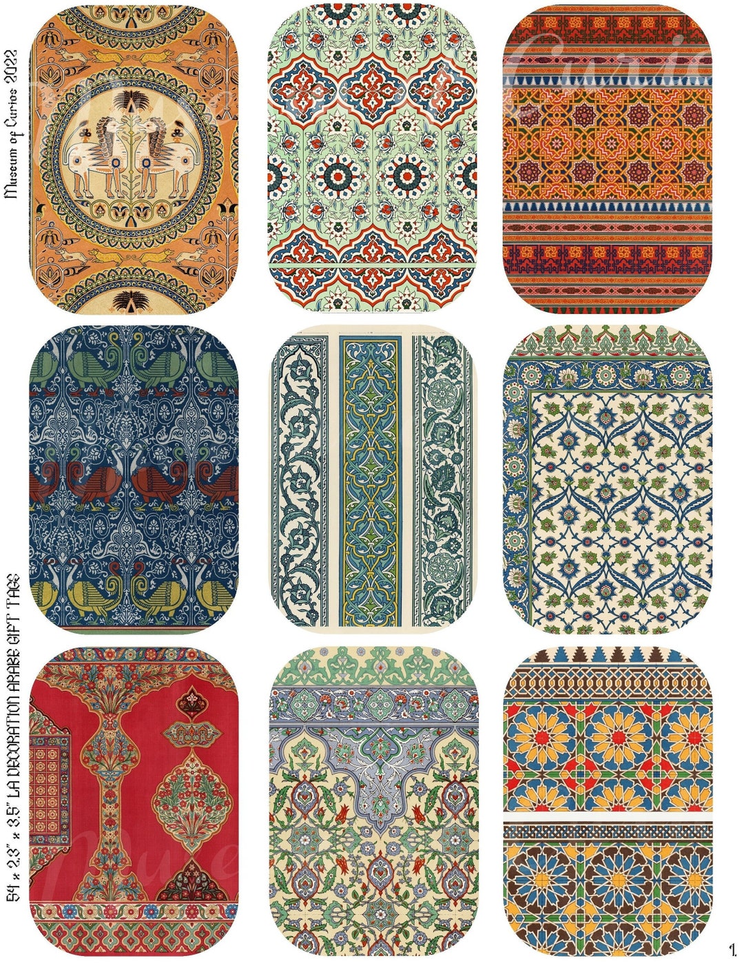 Digital, La Decoration Arabe, Gift Tags, 54 X 2.3” X 3.5”, INSTANT ...