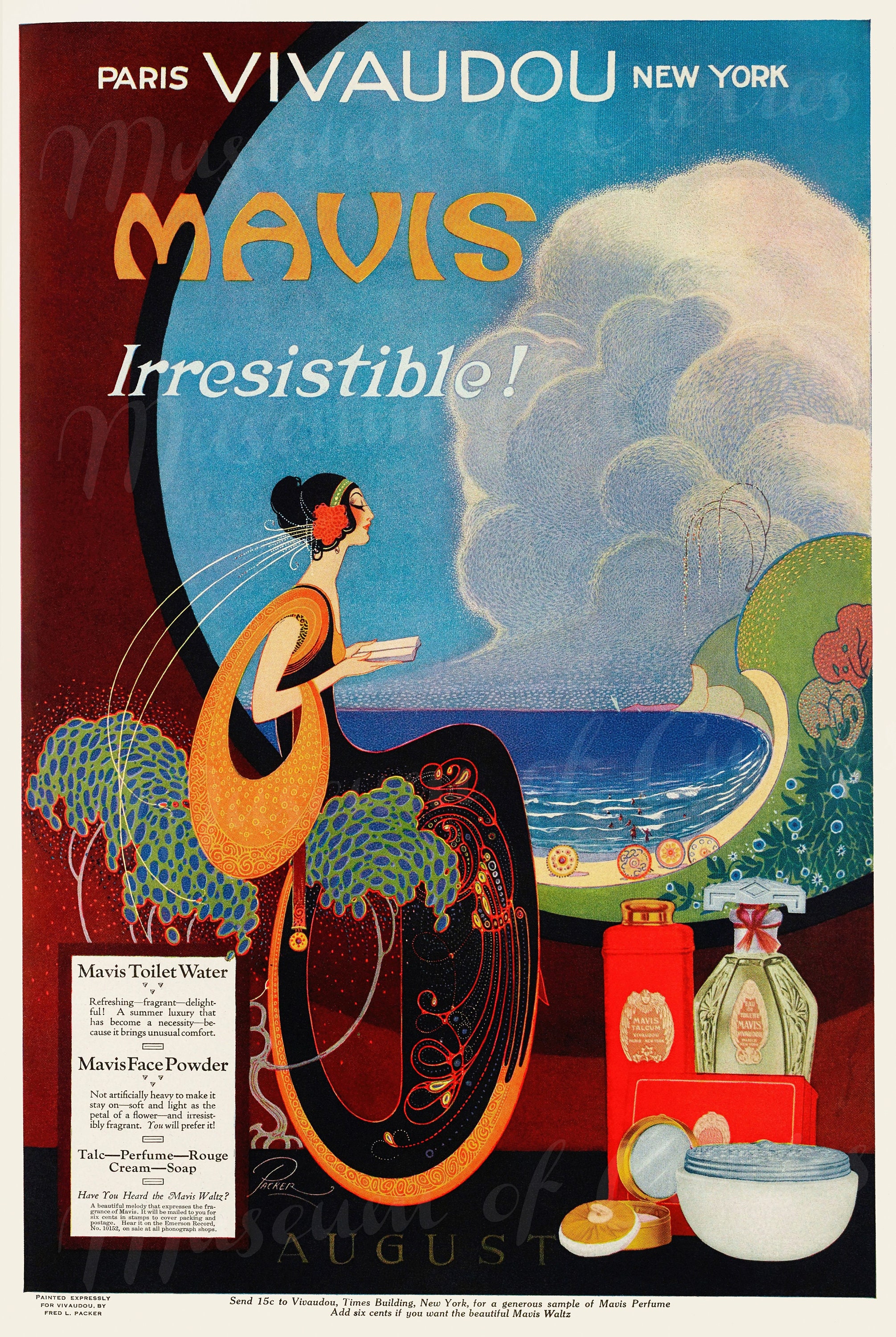 Digital, Three 1920s Art Deco Vivaudou Mavis Makeup & Perfume ...