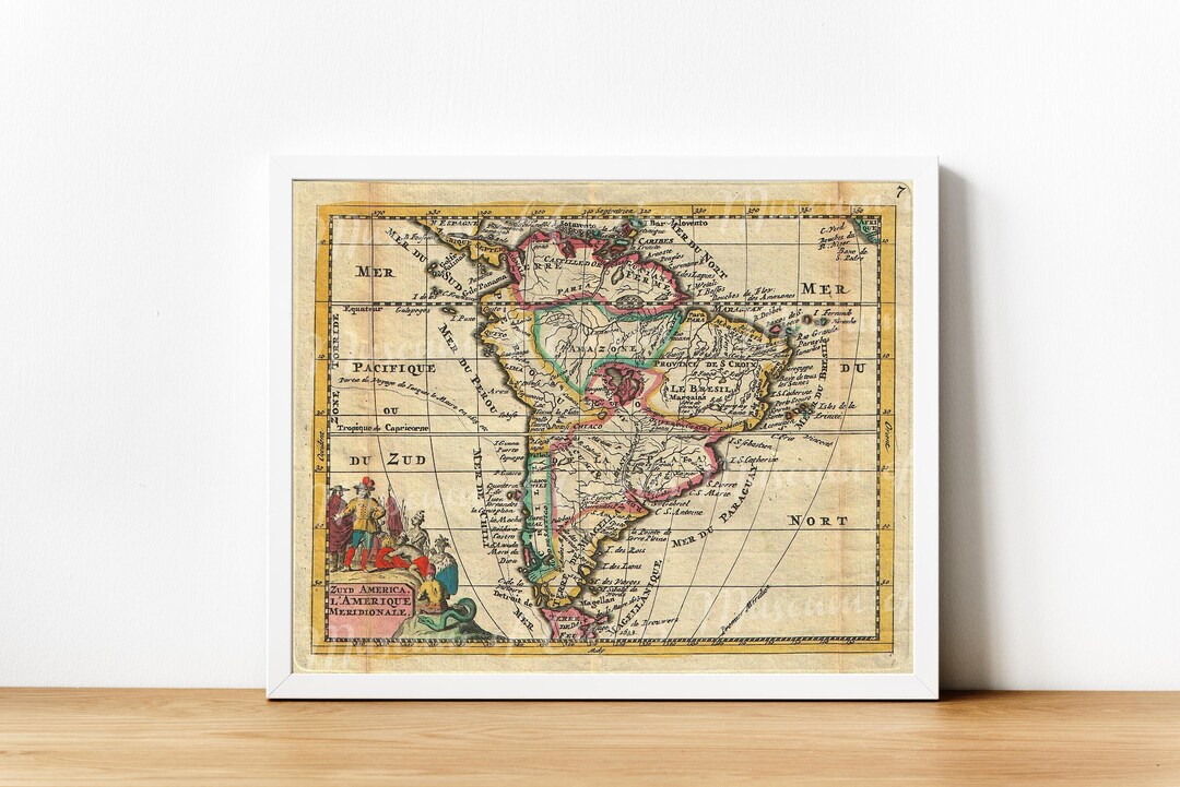 1747 La Feuille Map of South America - 18th Century Geographicus ...