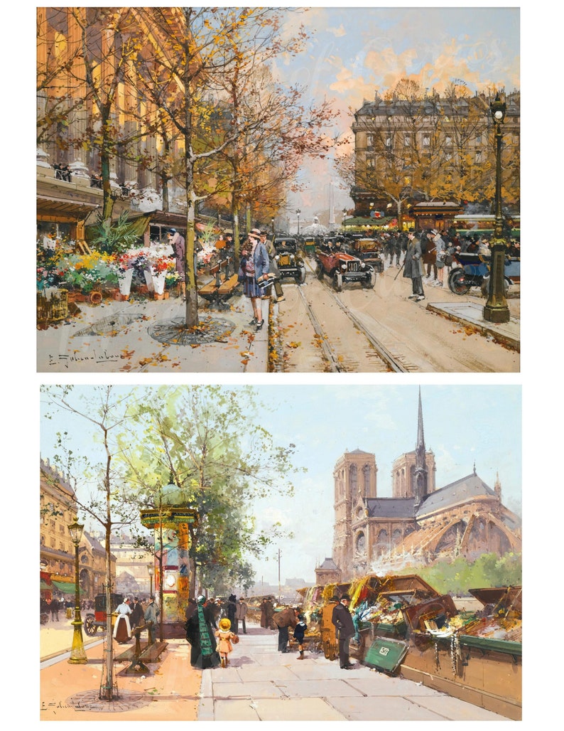 Digital Paris Street Scenes Late 1800s-early 1900s INSTANT | Etsy