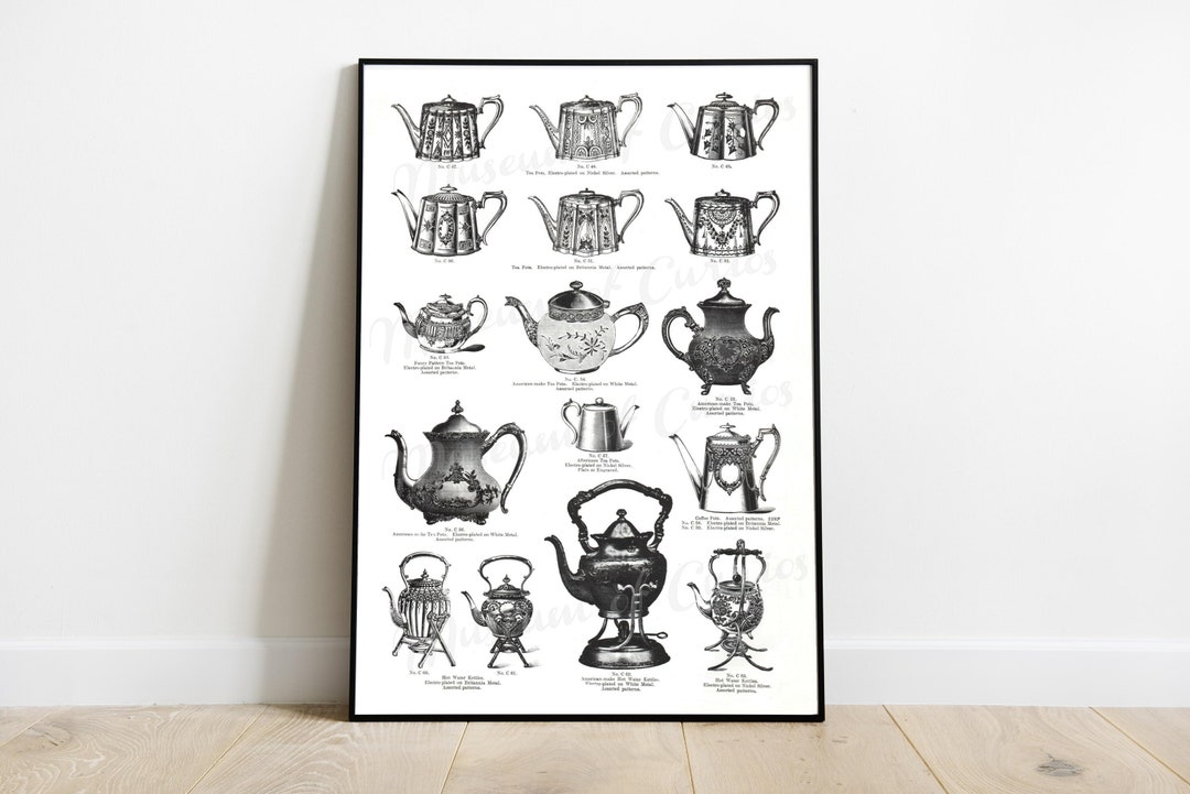 Edwardian Teapot Collage: 1905 Australian Catalogue Print (digital ...