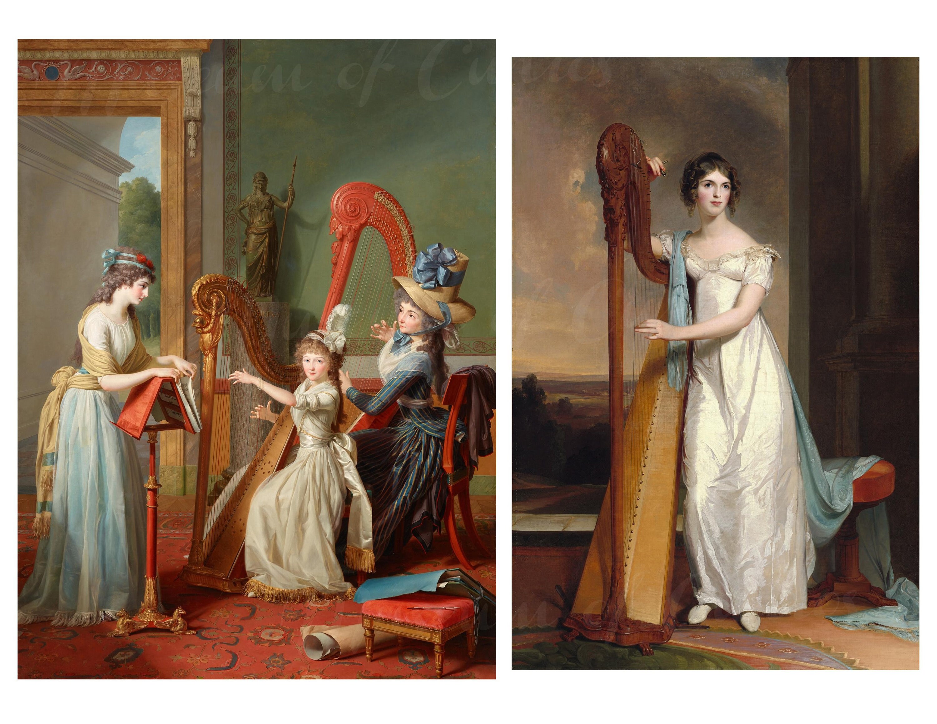 Digital, 41 Printable Images, Women Playing Musical Instruments ...