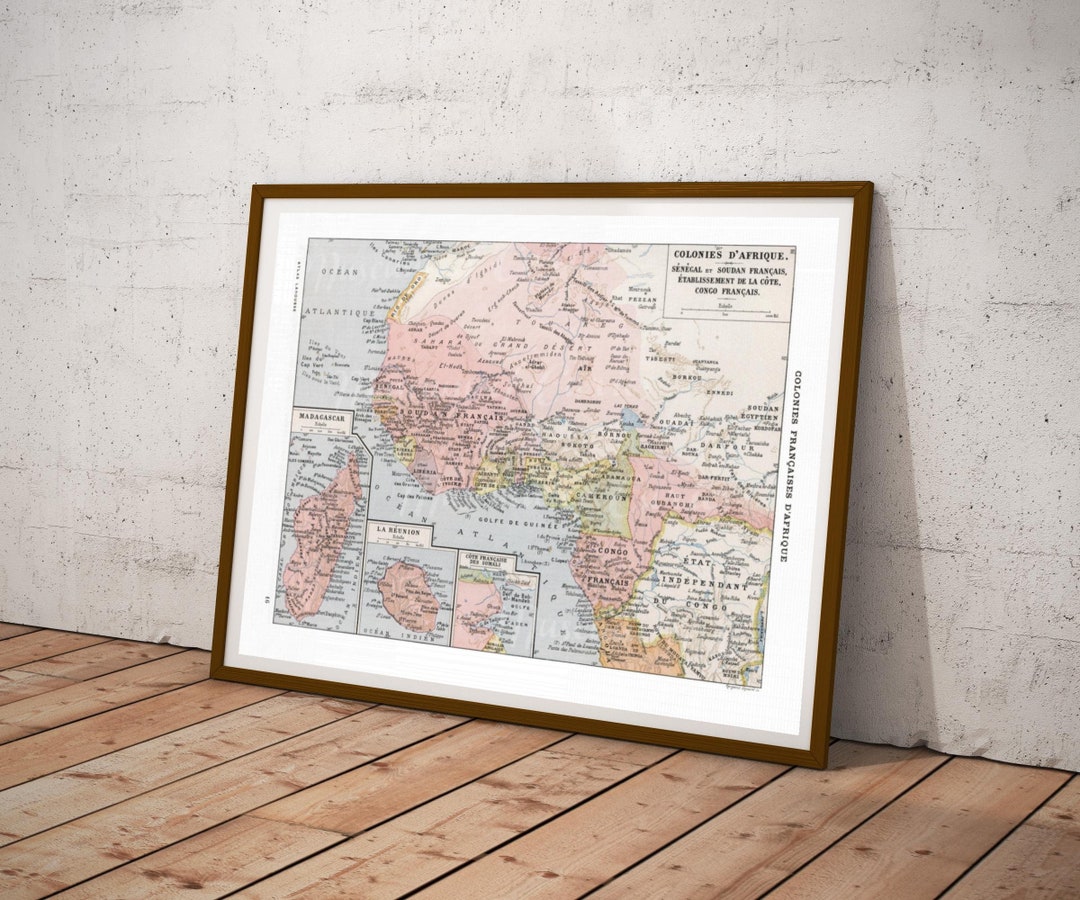 1900 French Africa Map: Senegal, Congo, Soudan (digital Download) - Etsy
