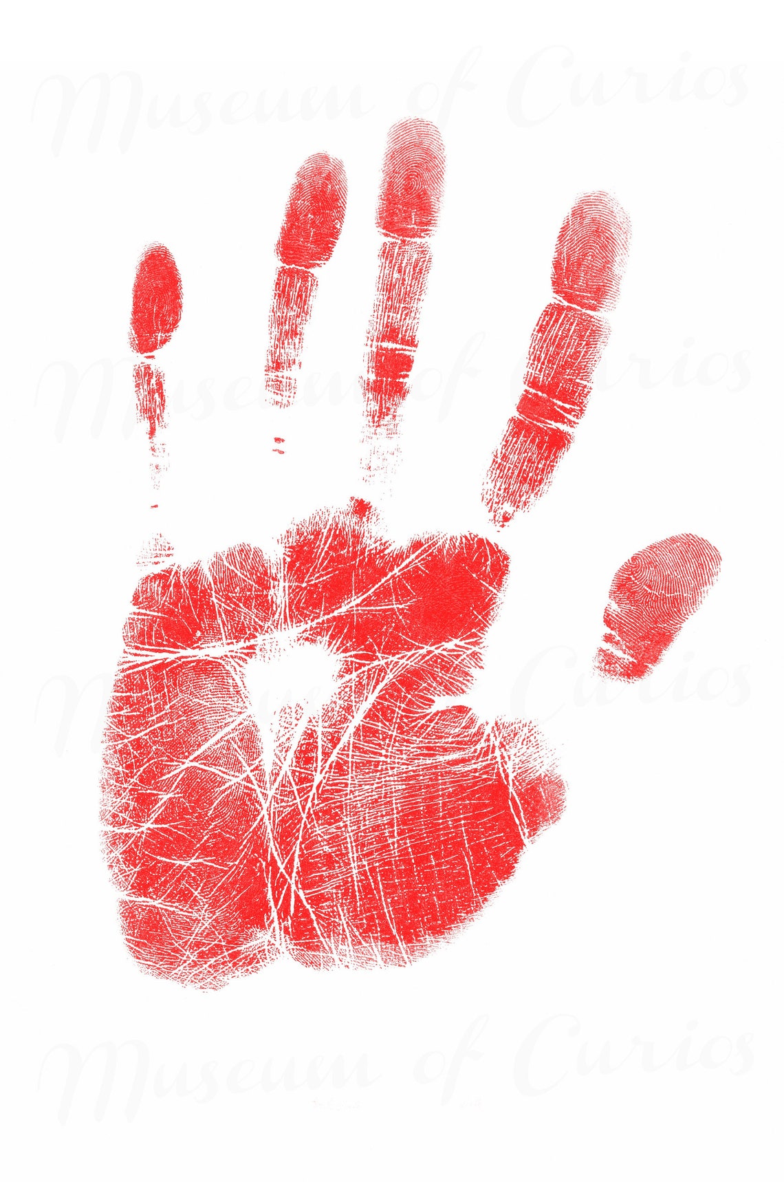 Digital Blood Red Left Hand & Right Hand Print INSTANT - Etsy