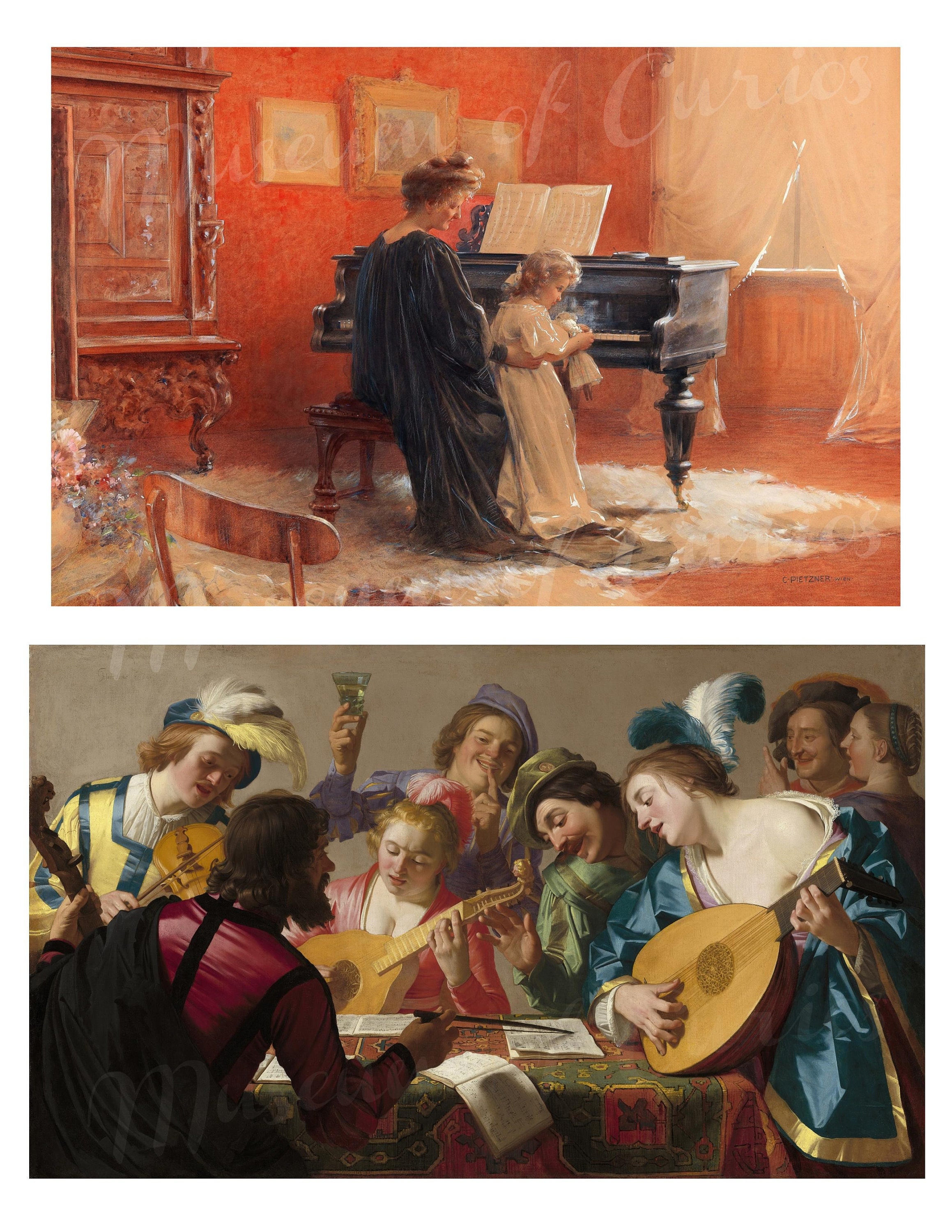 Digital 41 Printable Images Women Playing Musical - Etsy