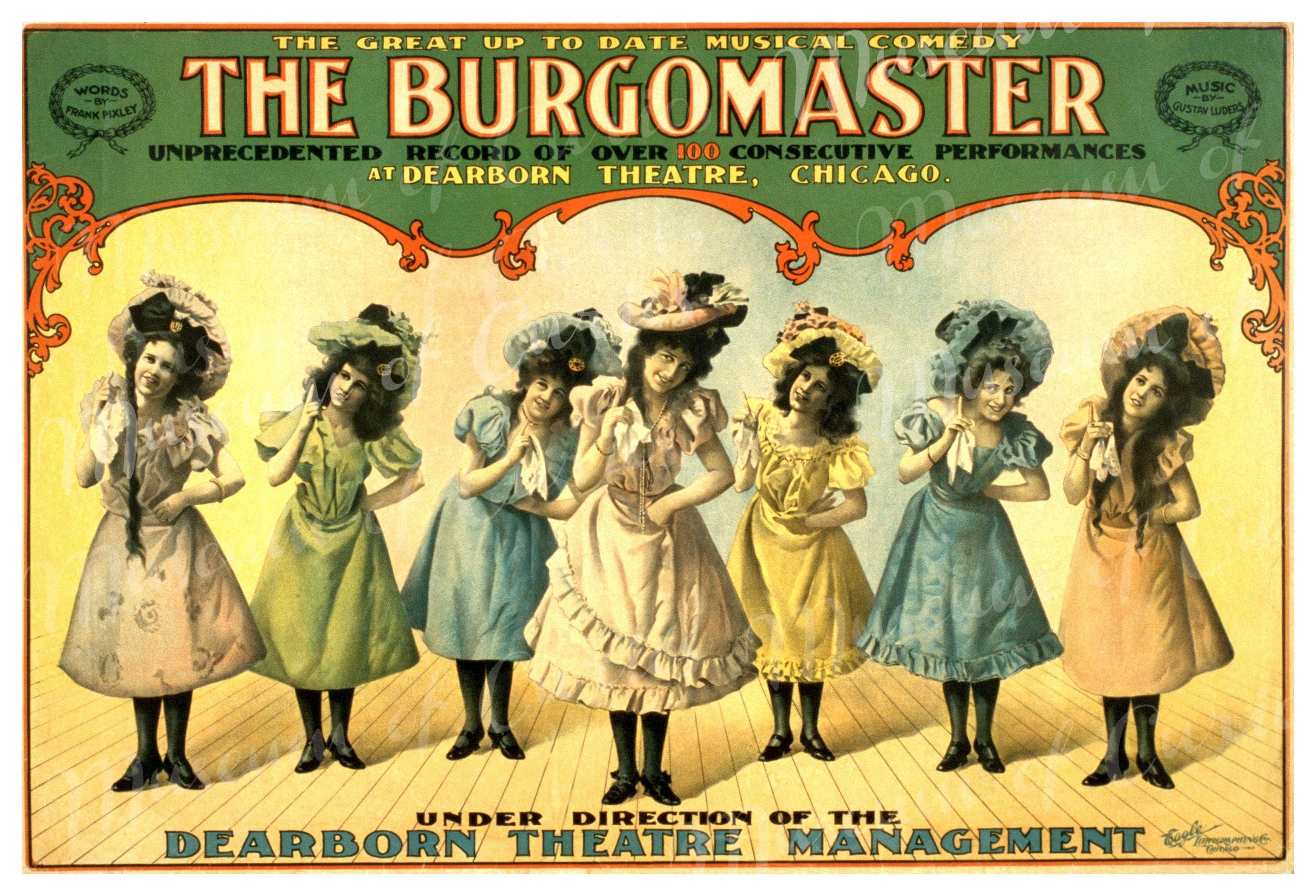 Digital, Late 1800s-early 1900s, Set of 4 X Small, Theatre Posters ...