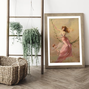 Digital, Late 1800s, 'the Swing', Edouard Bisson, French Artist ...