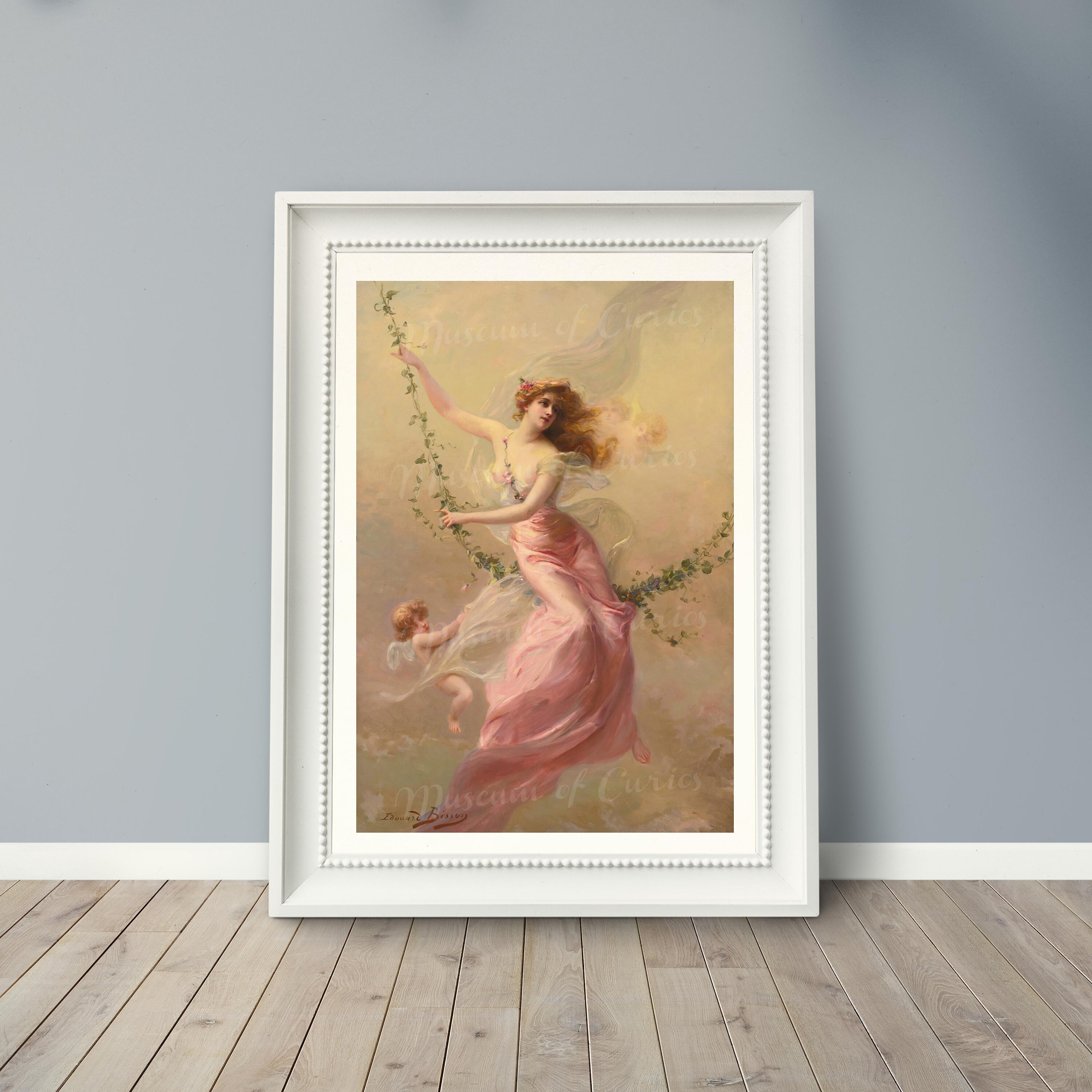 Digital, Late 1800s, 'the Swing', Edouard Bisson, French Artist ...