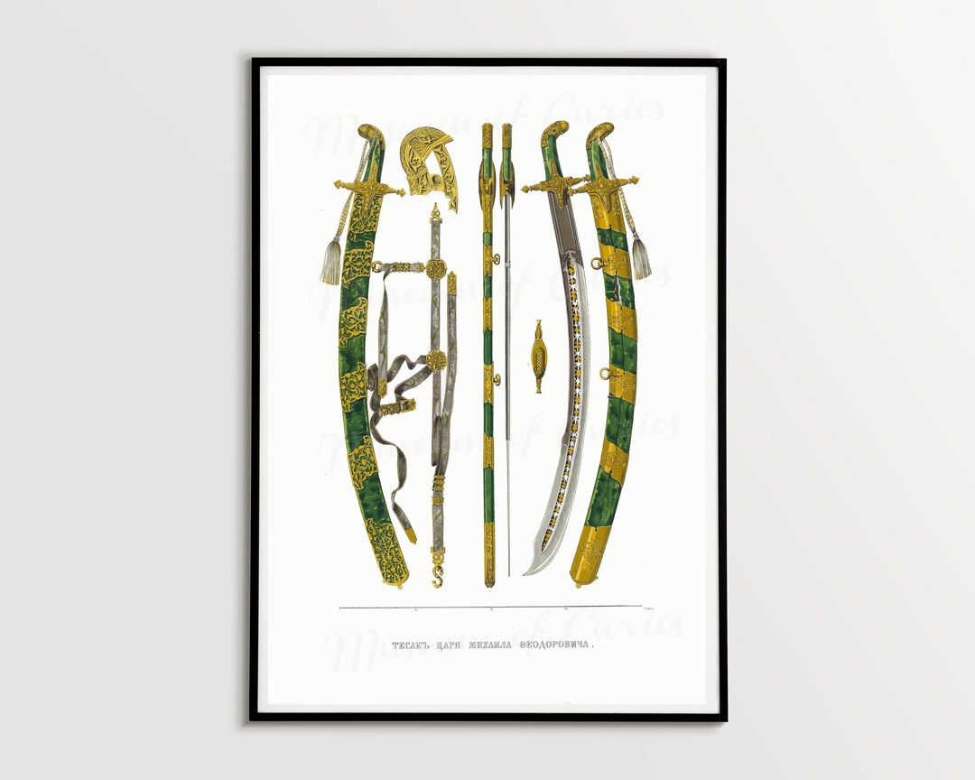 Digital Printable Antique Russian Sword Tesak Antiquities - Etsy