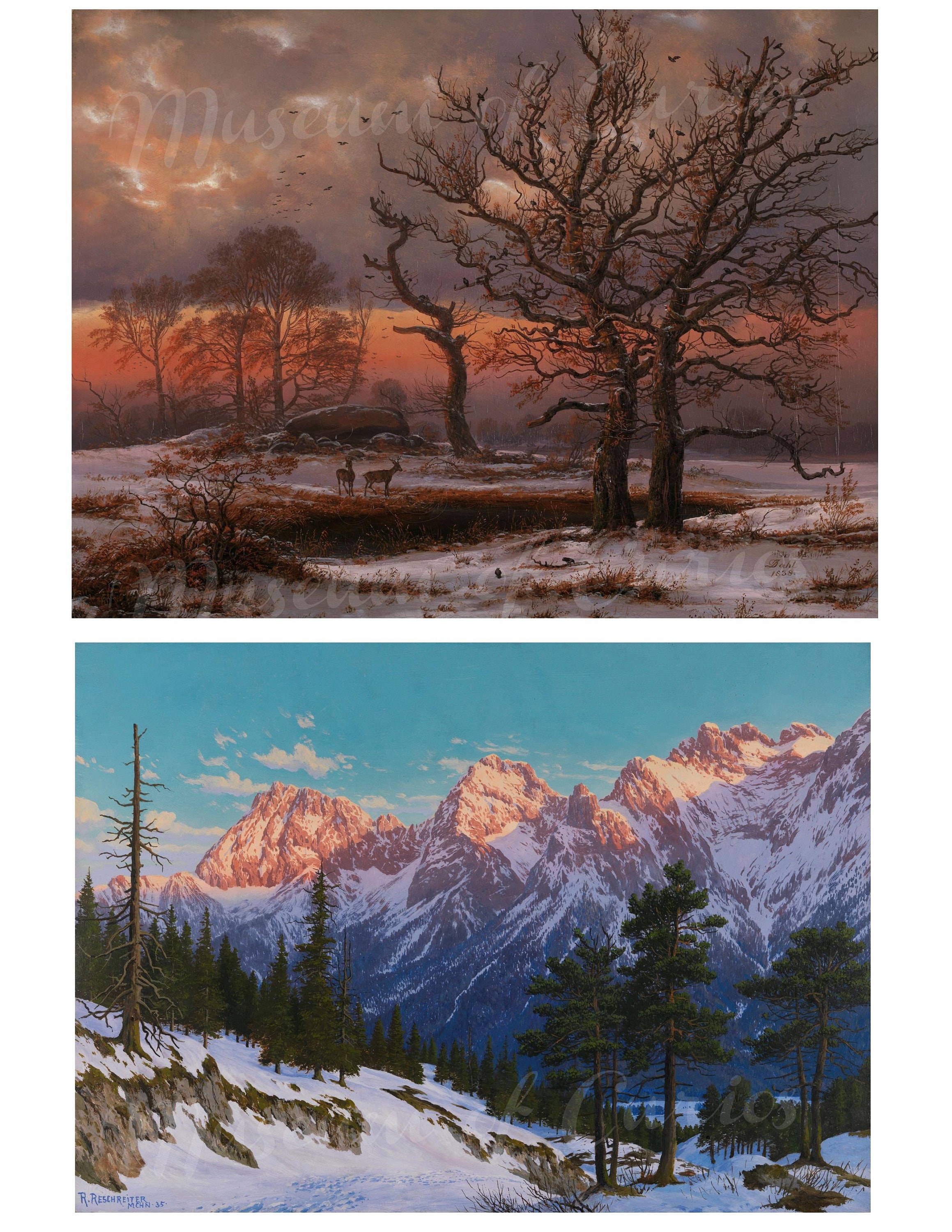 Digital Beautiful Winter Scenes Collection SET 2 INSTANT | Etsy