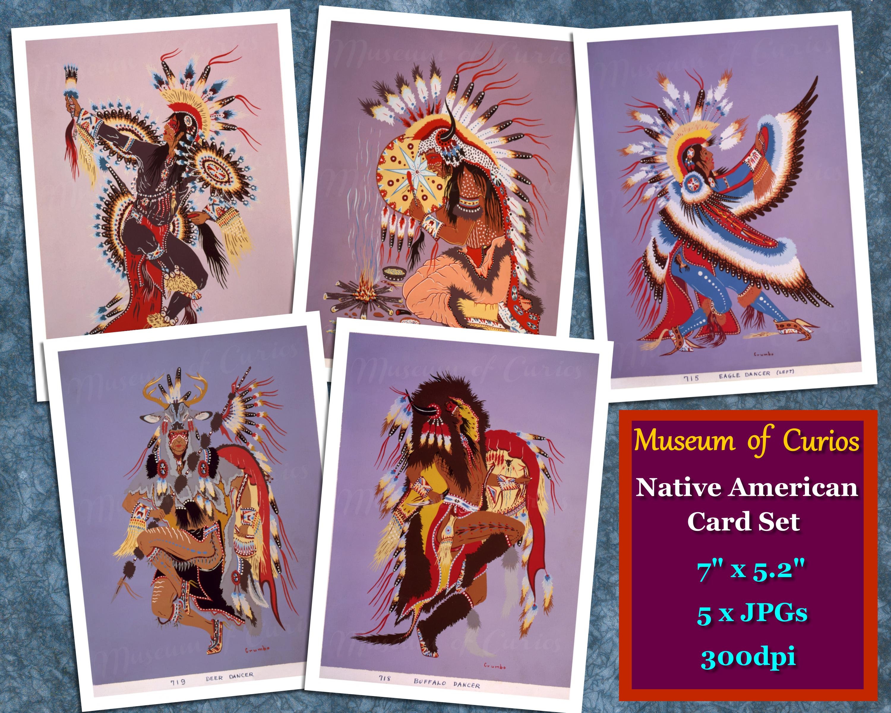 Digital 5 X Card Sized Images of Native American Dances - Etsy