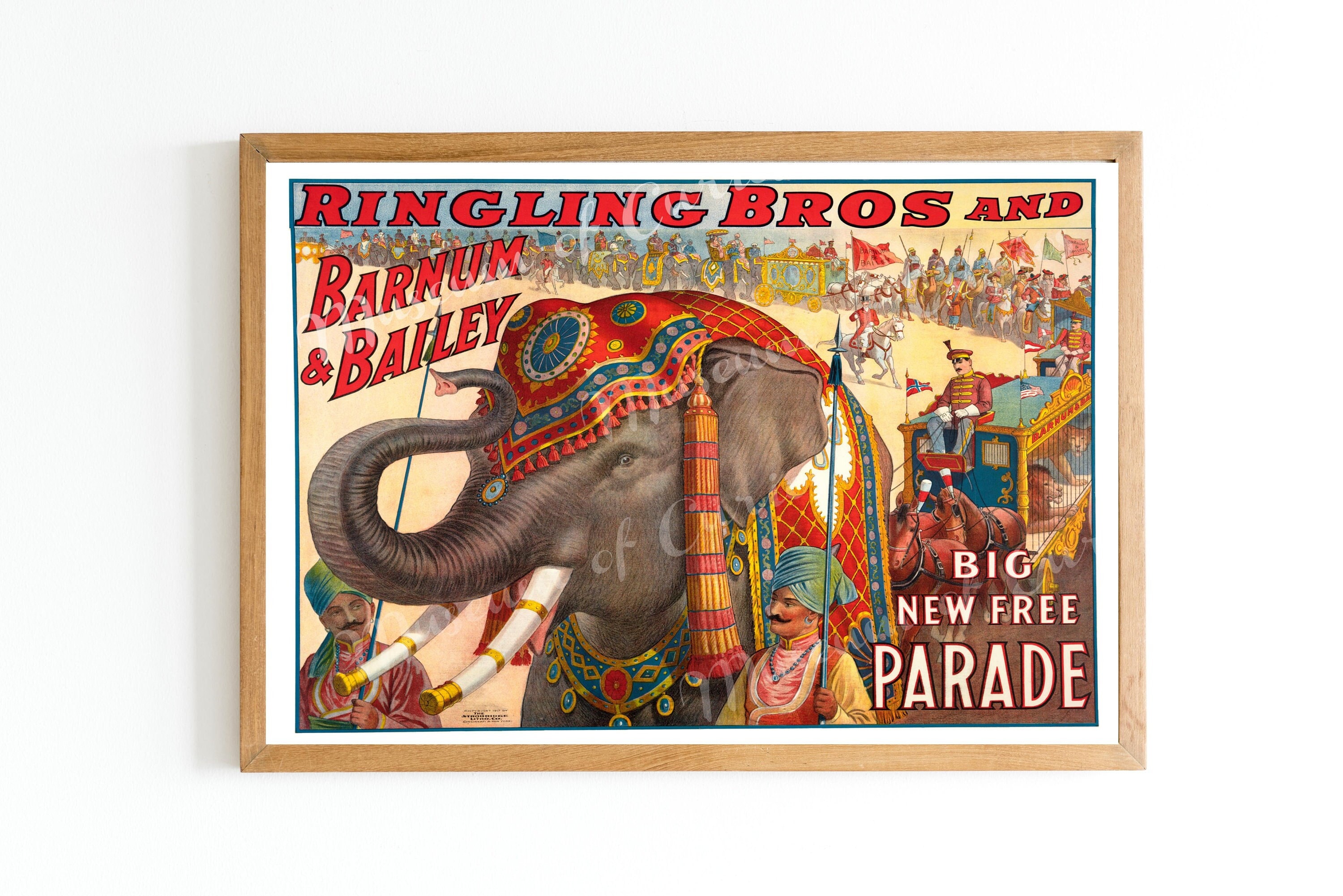 Digital, 1917, Ringling Bros, Barnum & Bailey, Printable, Vintage ...