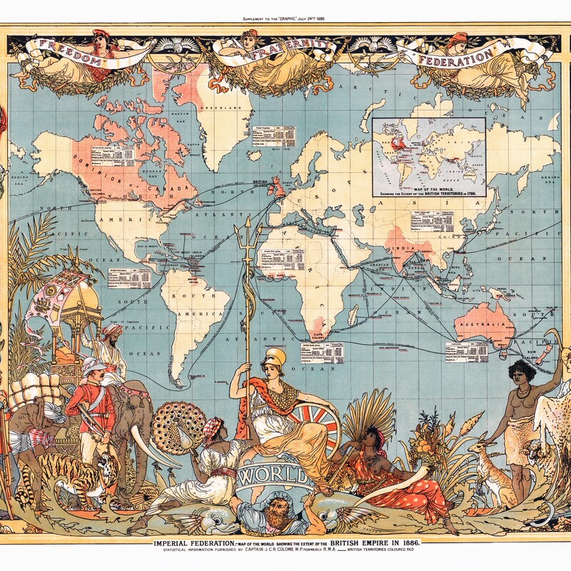 British Empire Map Poster - Etsy UK
