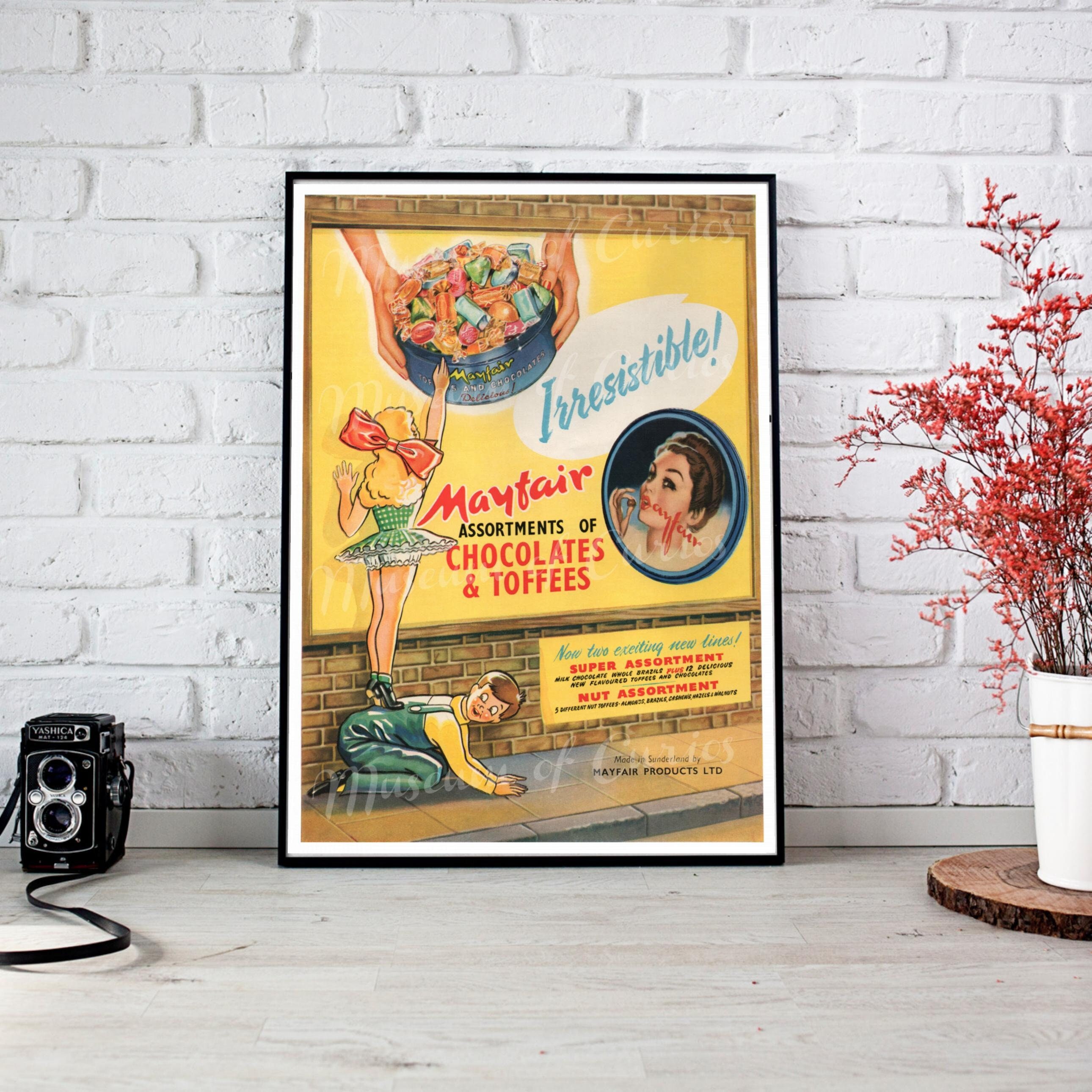 Digital, 1950s, Mayfair Assortment of Chocolates Toffees, Advertisement ...