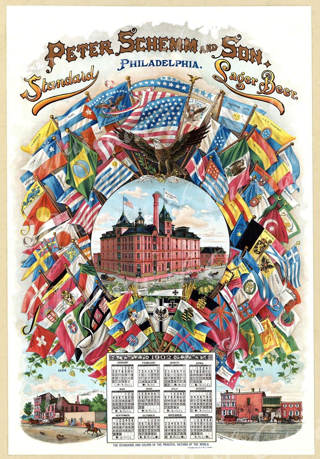 Digital, 1902 Peter Schemm And Son, Standard Lager Beer, Filadelfia ...