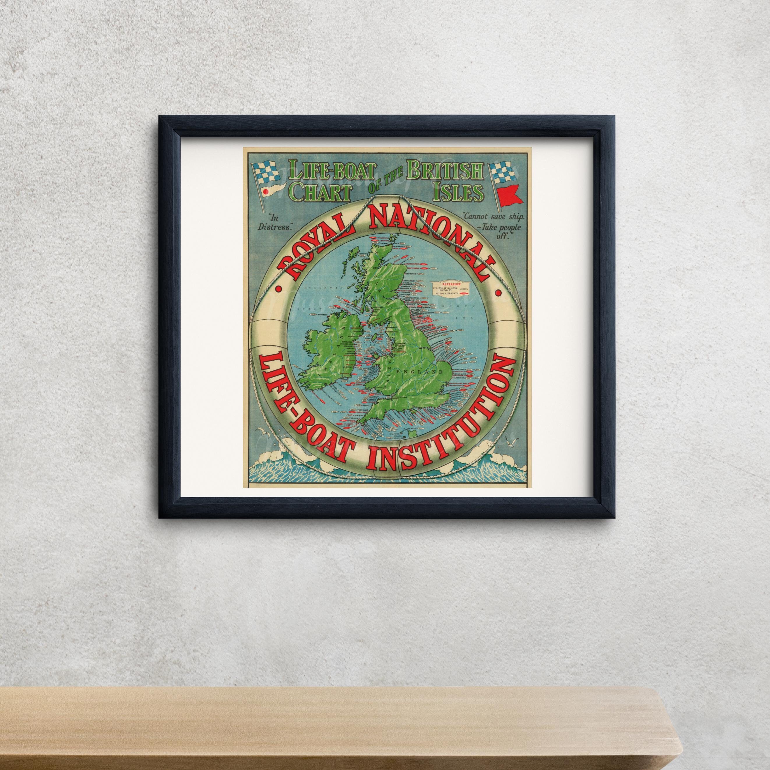 Digital, 1935, Life-boat Chart of the British Isles, Royal National ...