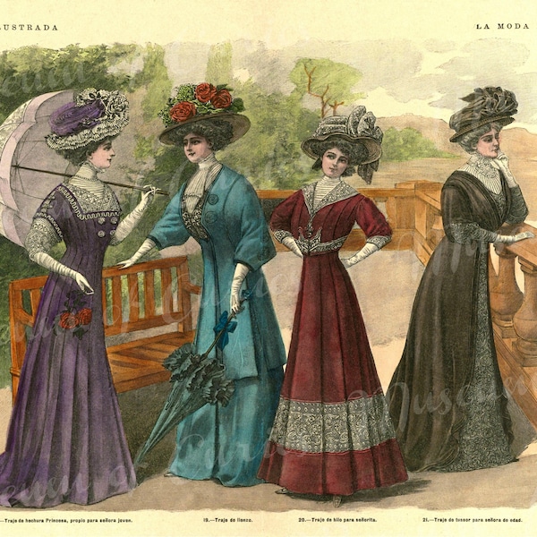 1800s Fashion - Etsy