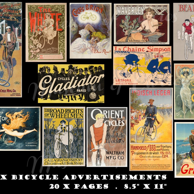 Vintage Bike Ads - Etsy