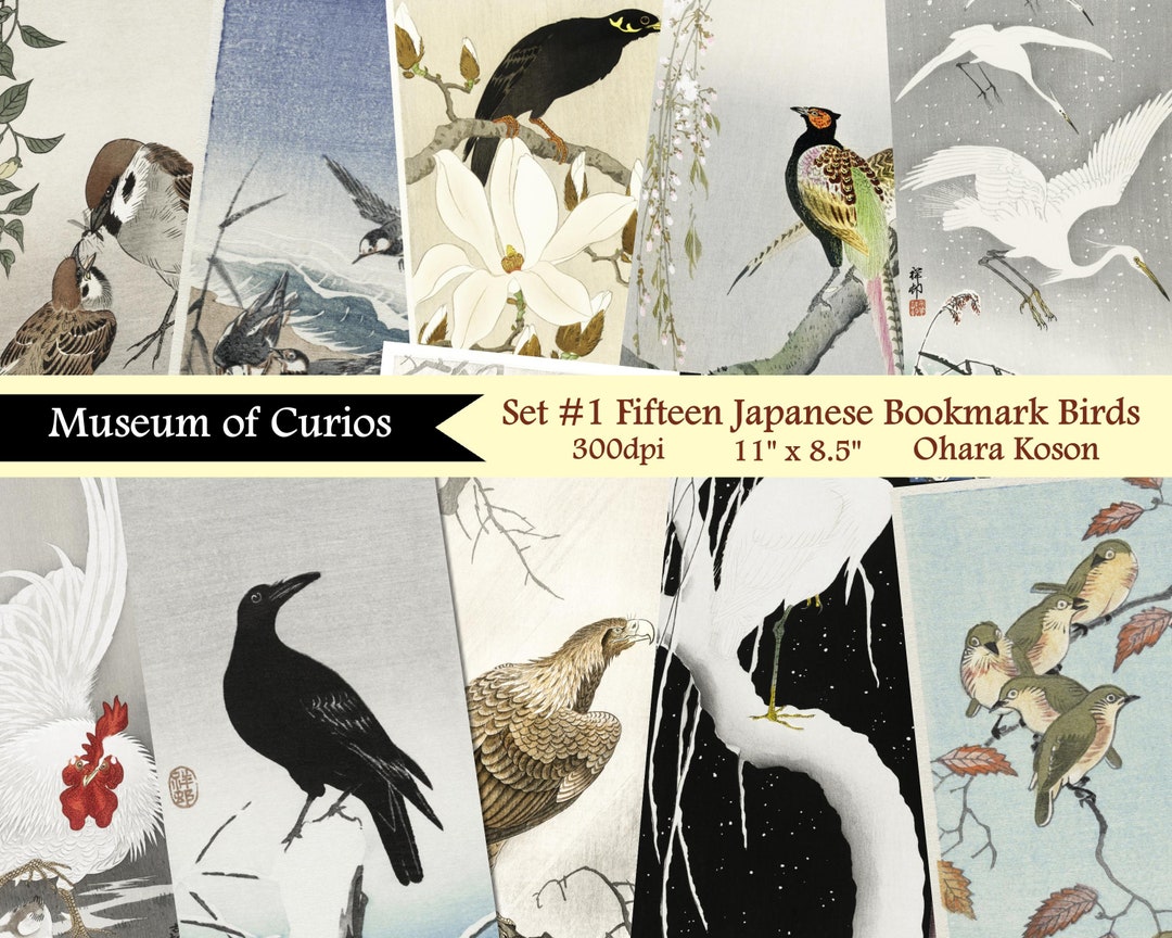 Ohara Koson Bird Bookmarks: 1920s Japanese Art (digital Download) - Etsy