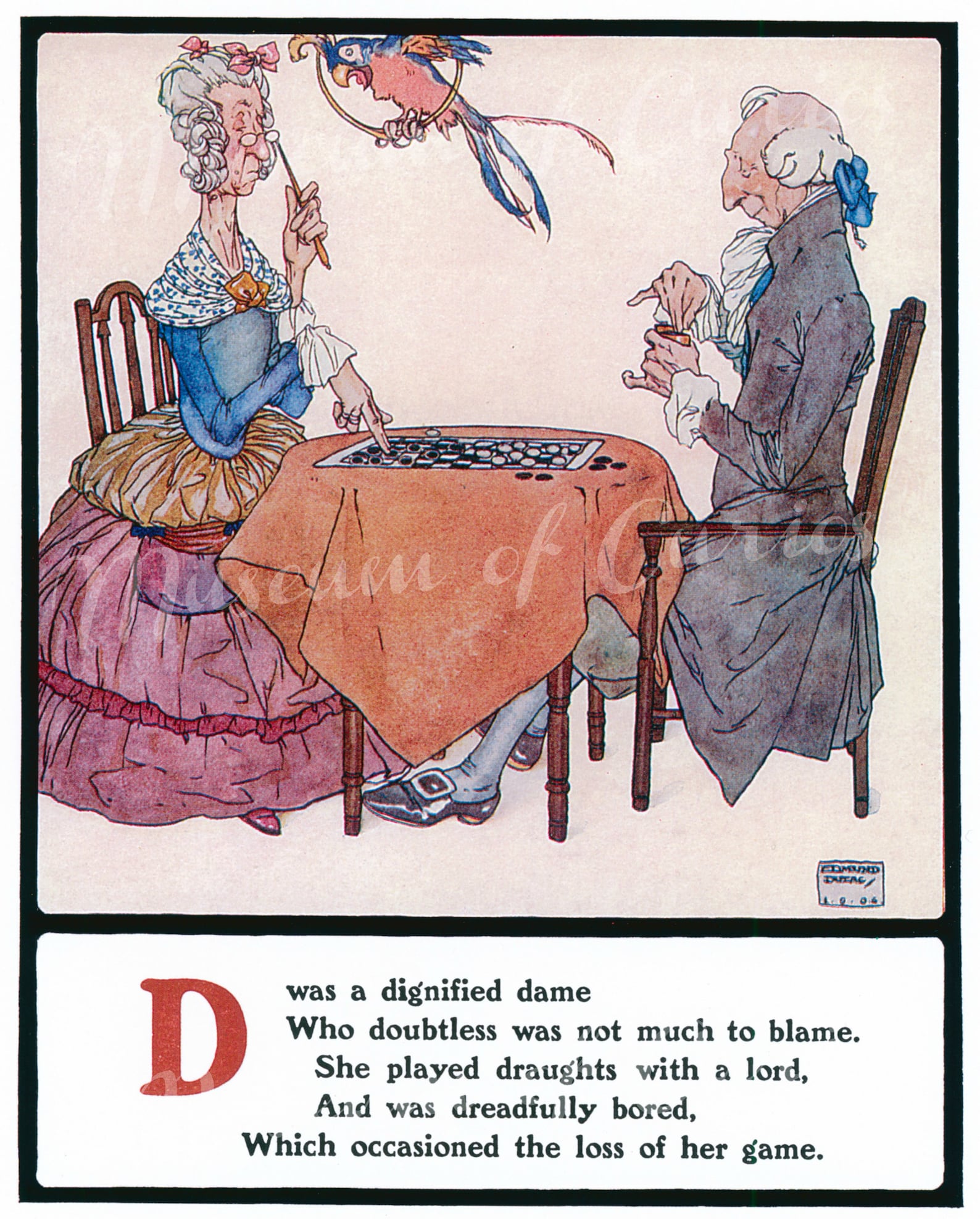 Digital, 1908 Edmund Dulac Illustrated Limerick Alphabet, Lyrics ...