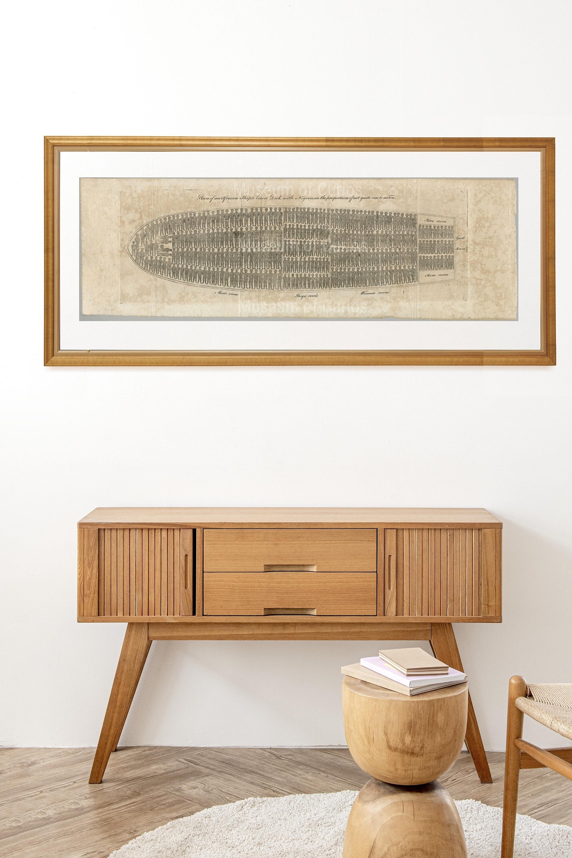 Digital, 1789, Plan of an African Slave Ship's Lower Deck, Ethnographic ...