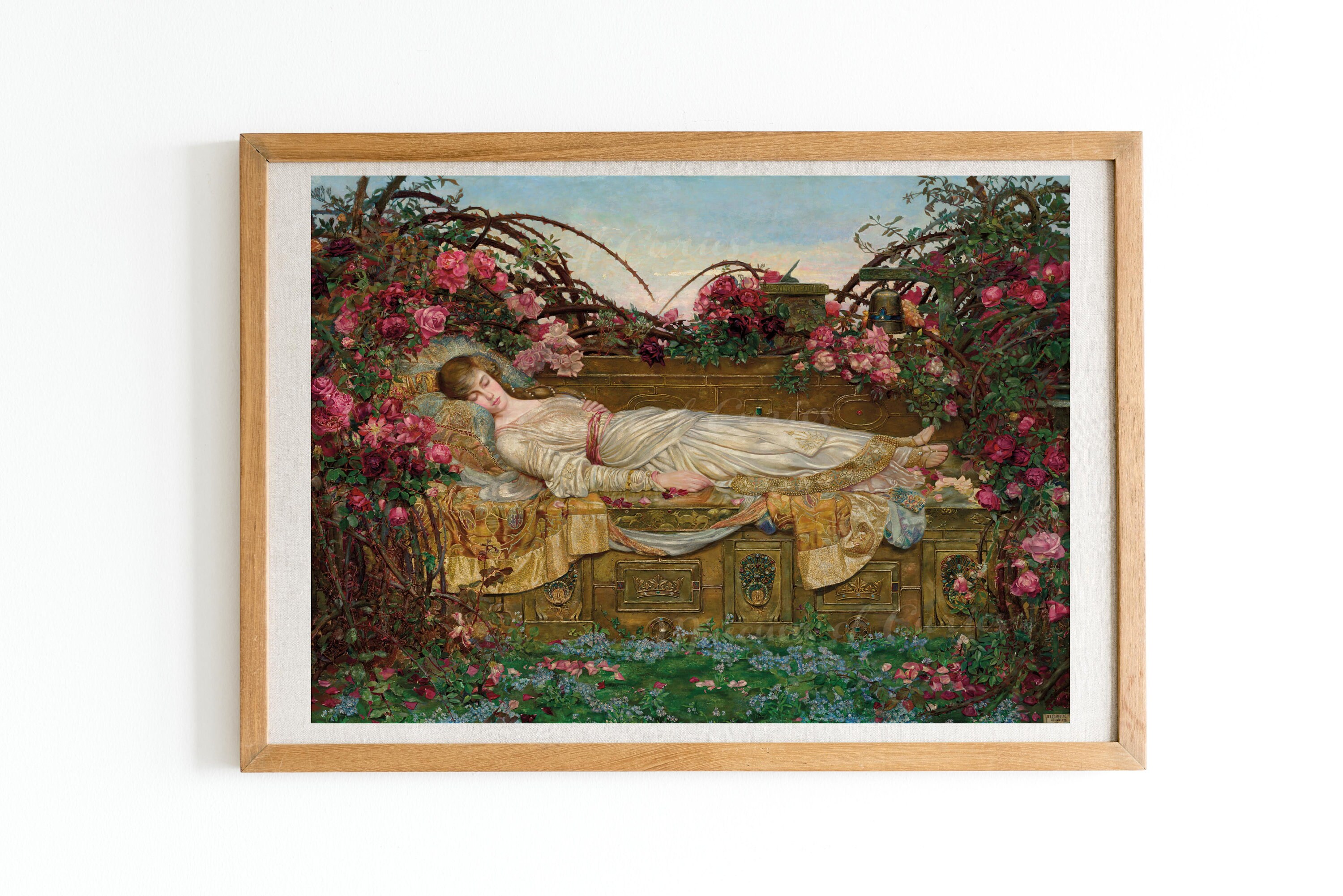 Digital, 1903 the Sleeping Beauty, Romantic Painting, INSTANT DOWNLOAD ...