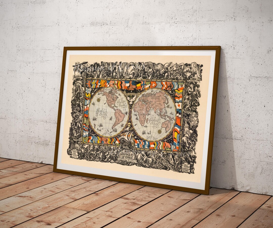 1920s World Map Print: Antique Style Atlas (digital Download) - Etsy