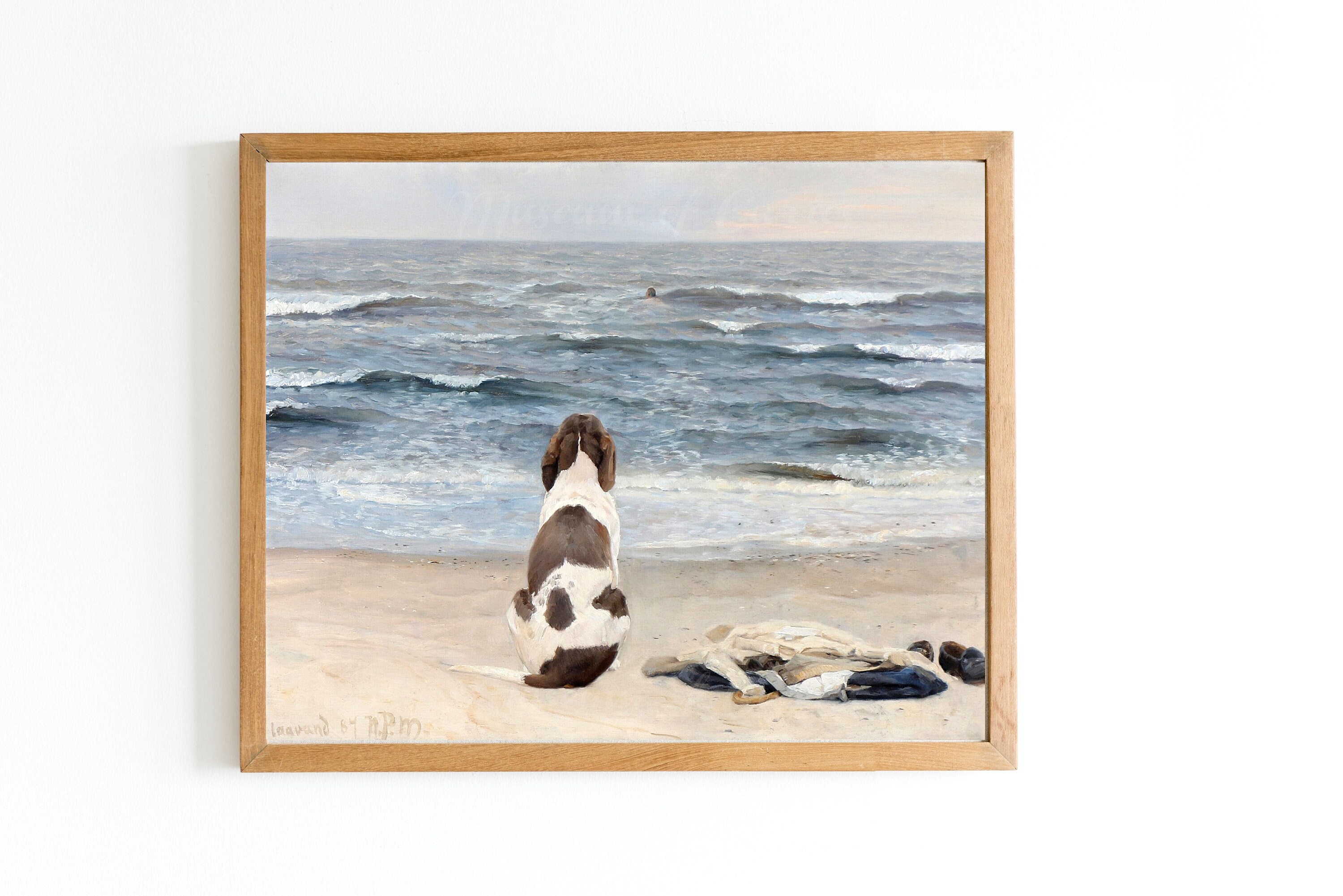Digital 1887 Nils Pedersen Mols A Dog on the Beach En Hund - Etsy