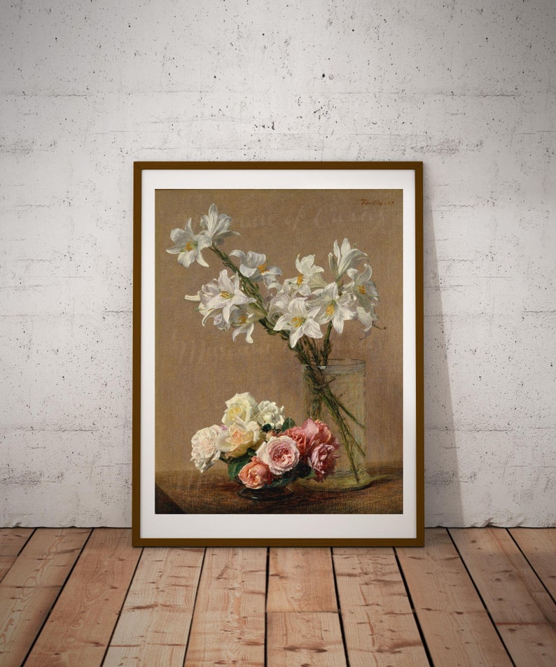 Digital 1888 Roses and Lilies Henri Fantin-latour Still - Etsy UK
