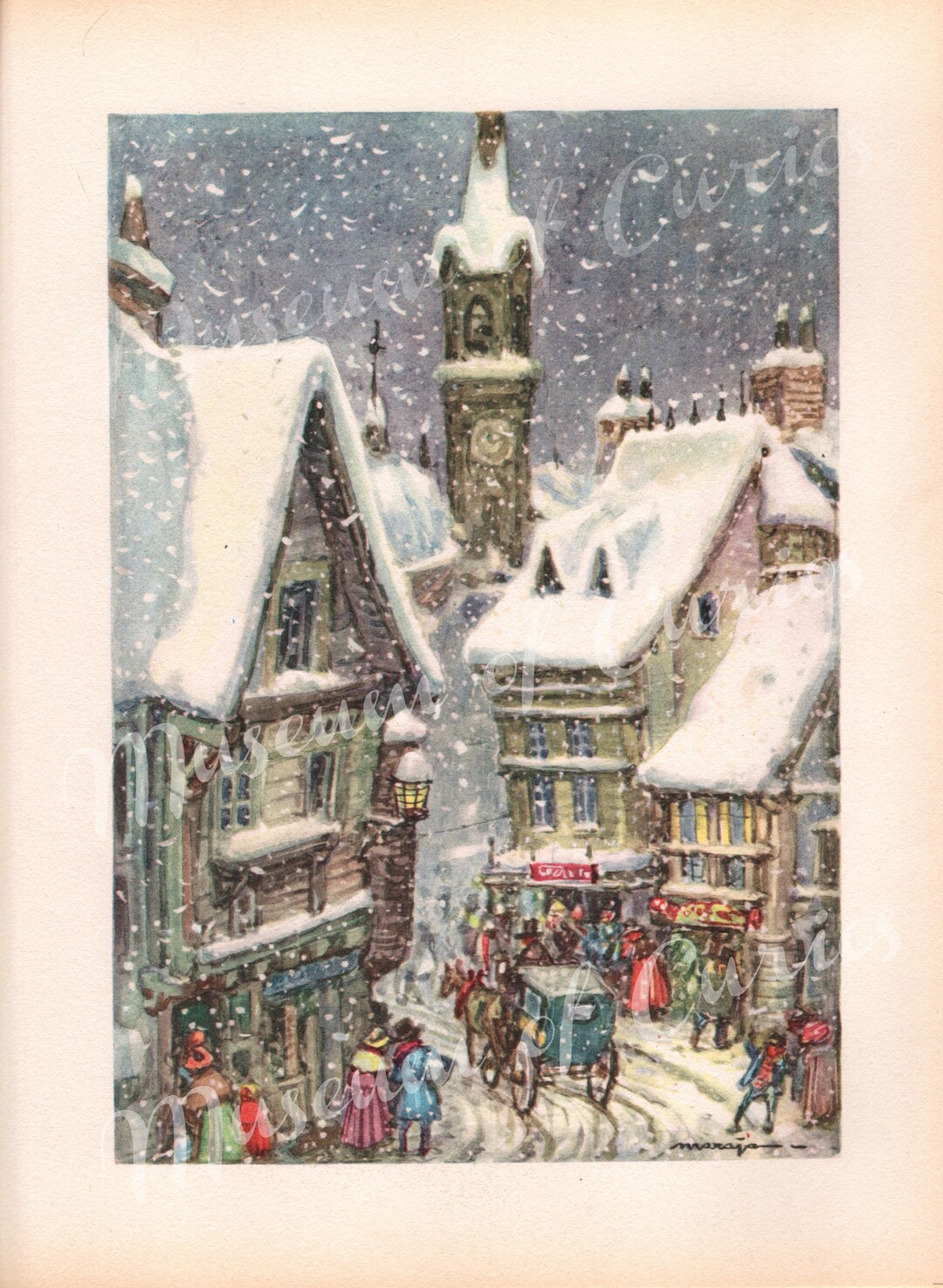 Digital, Charles Dickens, A Christmas Carol, Vintage Xmas Card, INSTANT ...