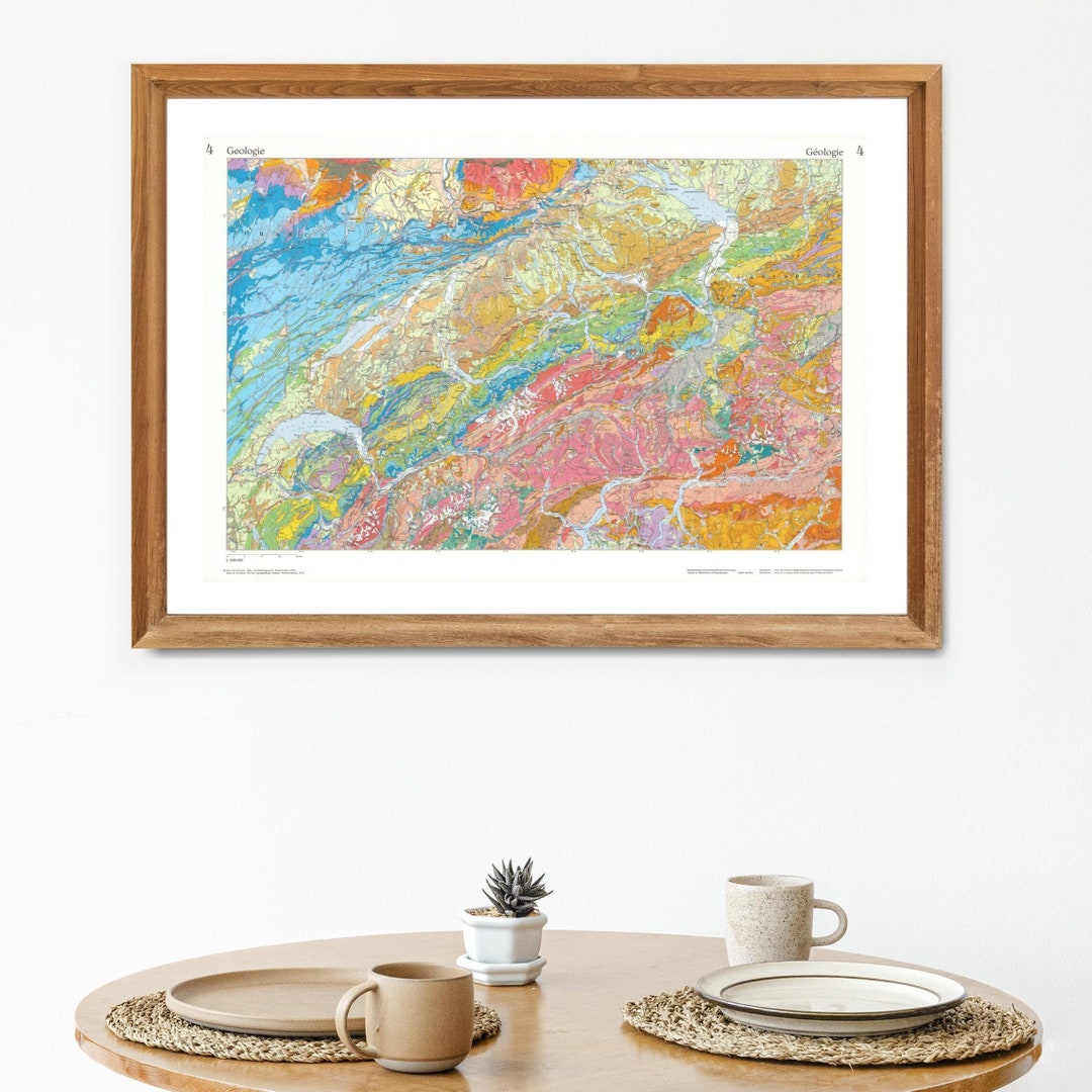 Digital Geology Map INSTANT DOWNLOAD Unique Abstract Wall - Etsy