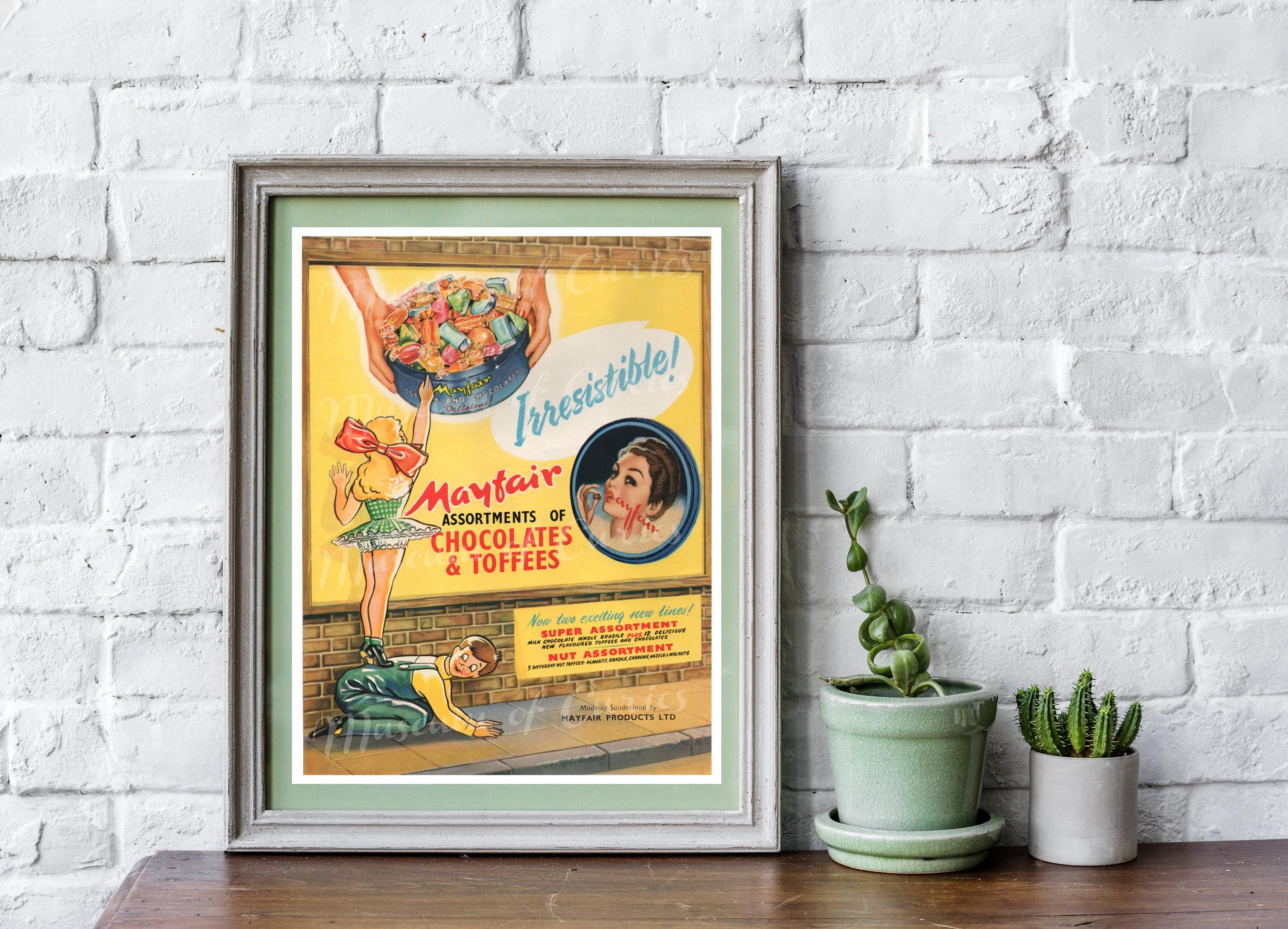 Digital, 1950s, Mayfair Assortment of Chocolates Toffees, Advertisement ...