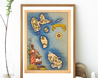 Old Caribbean Map Labeled in French 1705 Vintage West Indies - Etsy