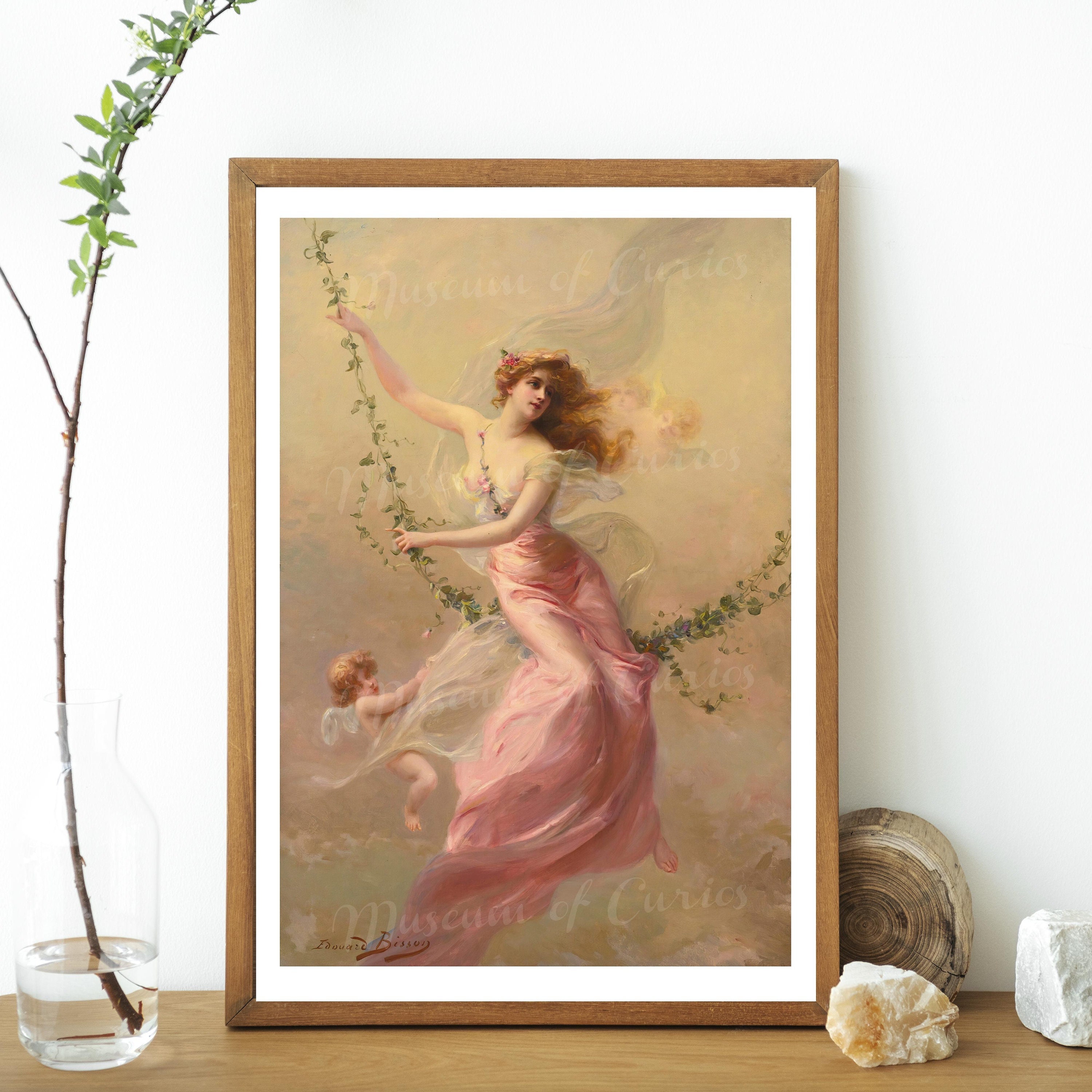 Digital, Late 1800s, 'the Swing', Edouard Bisson, French Artist ...