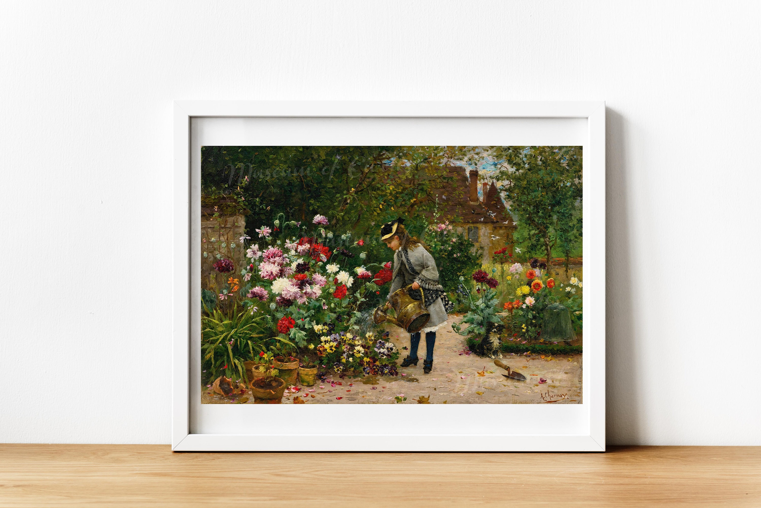 Digital 1800s the Little Gardener Armand Charnay French - Etsy