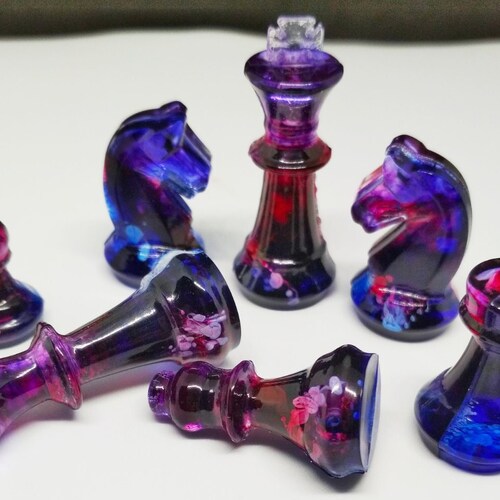 Resin Chess Set Custom Resin Chess Pieces 45mm King Small | Etsy