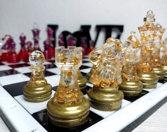 Custom Resin Chess Sets With Board Size of King 2.75 Inch 7 - Etsy