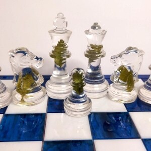 Flower Custom Resin Chess Set With Board Size of King 2.75 | Etsy